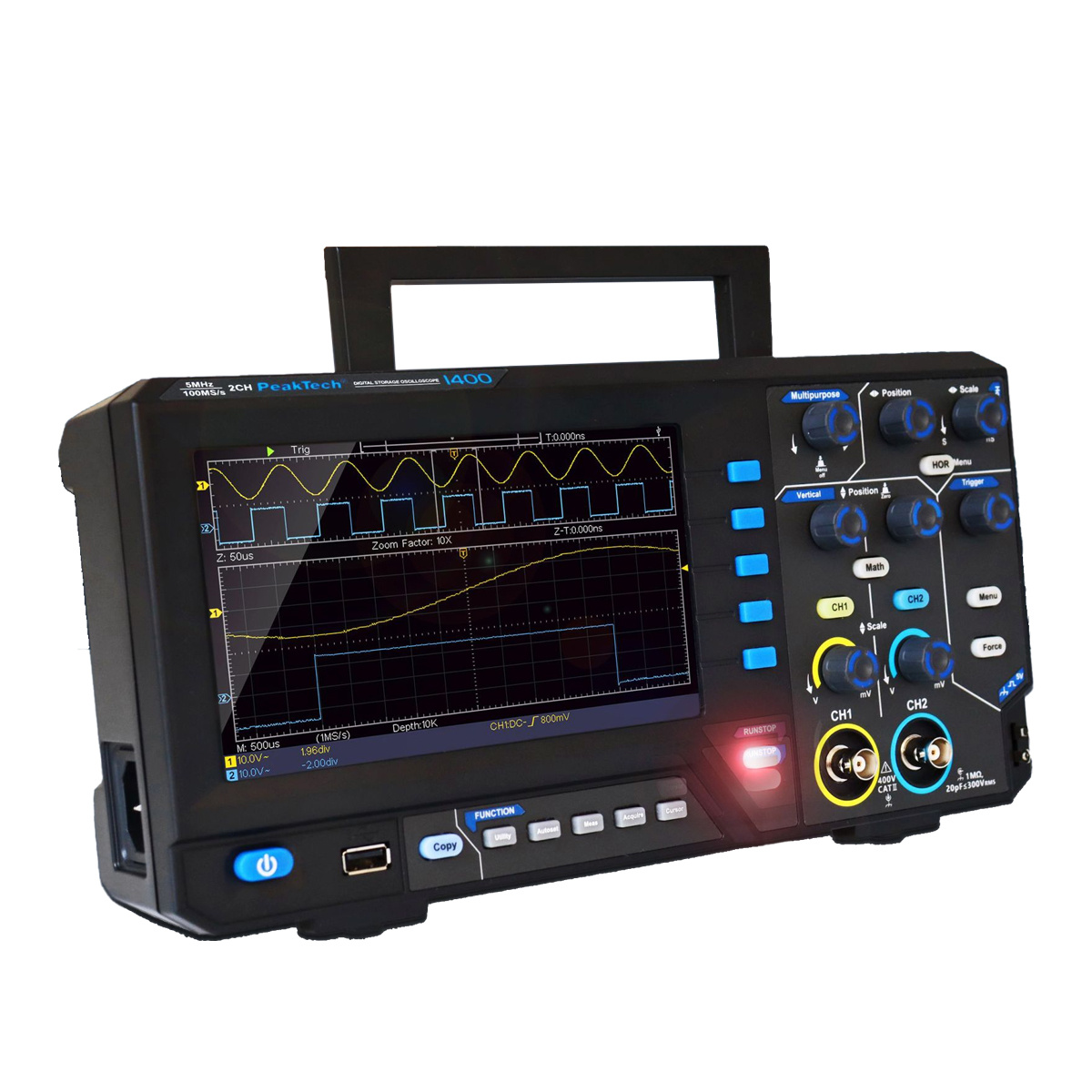 PeakTech 1404 2CH 100MHz 1GS/s digital oscilloscope | Tools \ Measurements \ Oscilloscopes ...