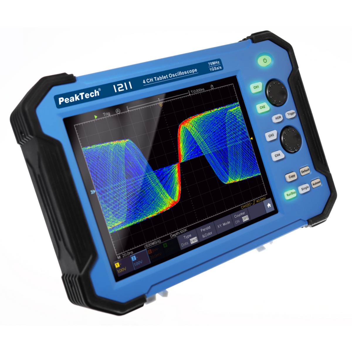 PeakTech 1211 4CH 70MHz 1GS/s tablet oscilloscope | Tools ...